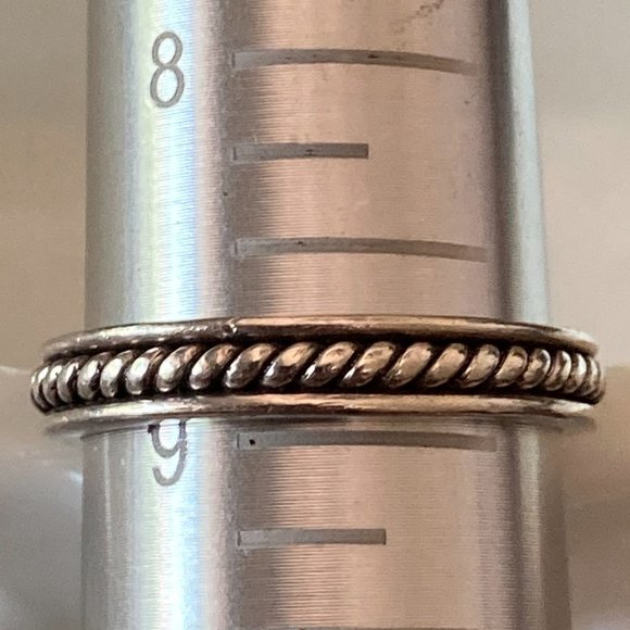 Unk | Jewelry | Thin Wovenlooking Stacking Sterling Silver Ring | Poshmark